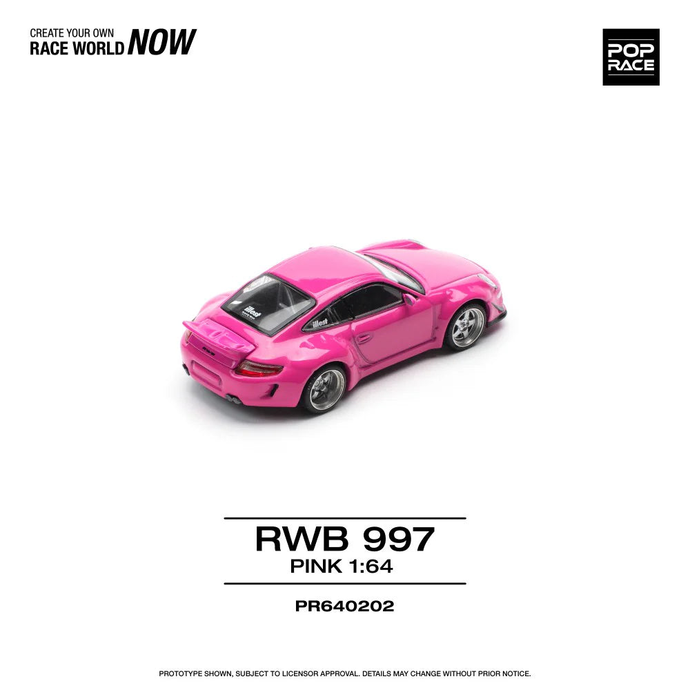 Pop Race 1:64 Porsche RWB 997 Pink (PR640202) – Big Boy Studio UK