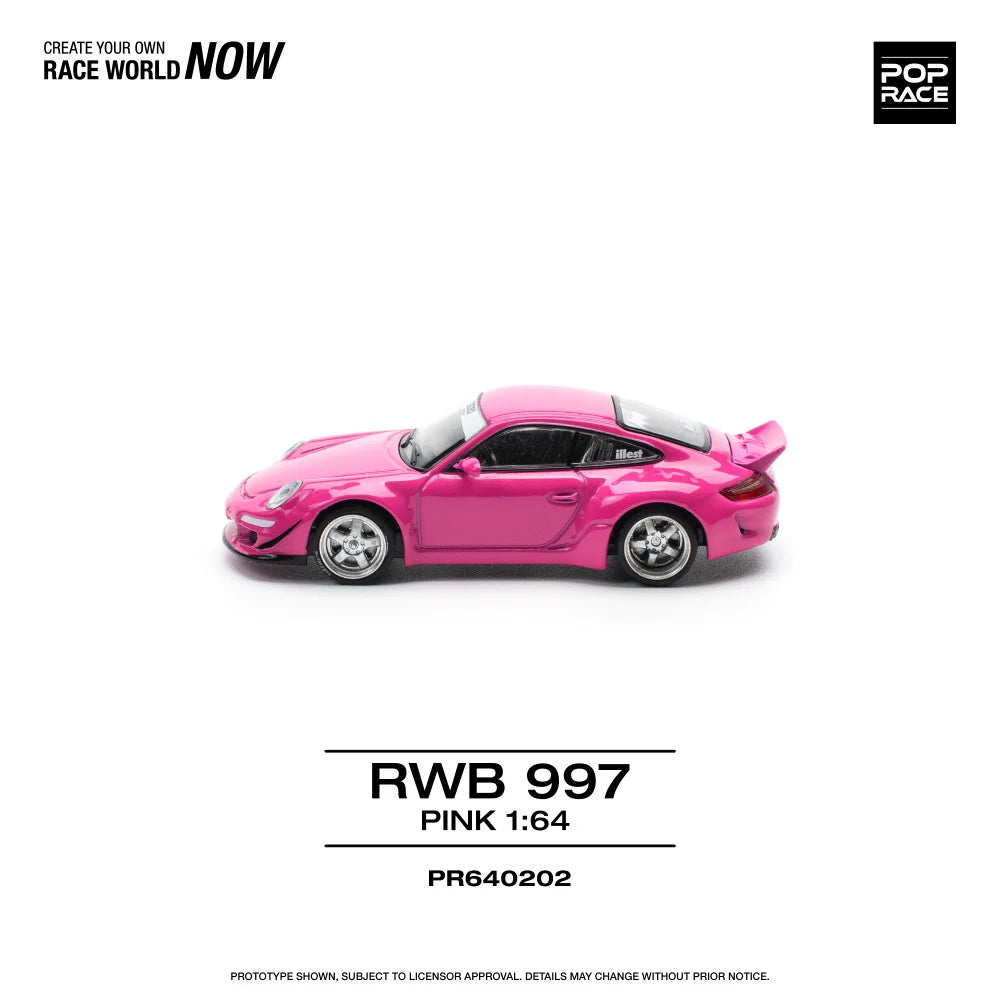 Pop Race 1:64 Porsche RWB 997 Pink (PR640202) – Big Boy Studio UK